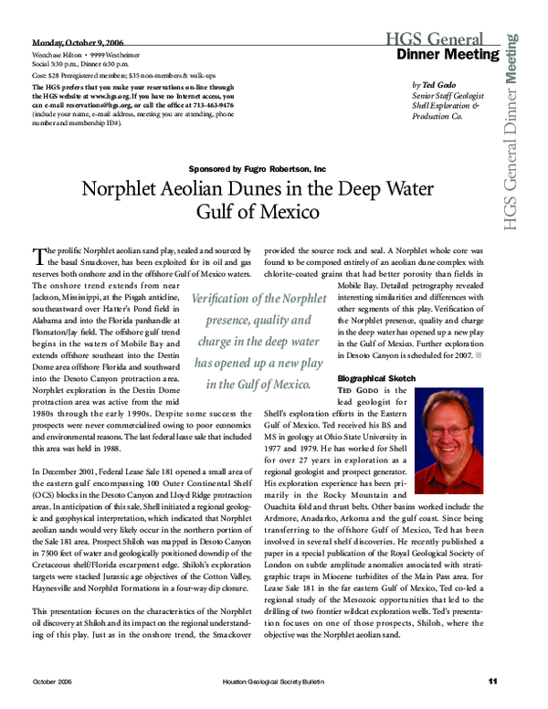 (PDF) Abstract: Norphlet Aeolian Dunes in the Deep Water Gulf of Mexico