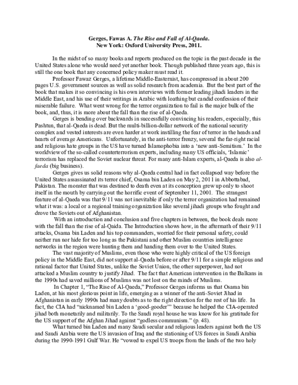 (PDF) The Rise and Fall of Al-Qaeda