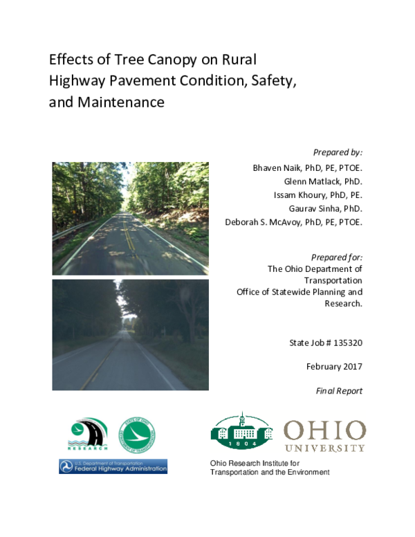 (PDF) Effects of Tree Canopy on Rural Highway Pavement Condition ...