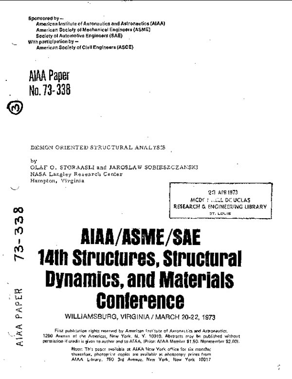 (PDF) Design oriented structural analysis