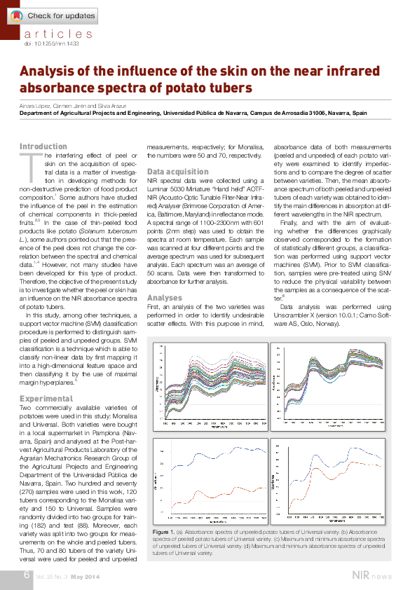 (PDF) Analysis of the Influence of the Skin on the near Infrared ...
