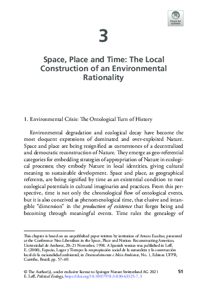 (PDF) Space, Place and Time: The Local Construction of an Environmental ...