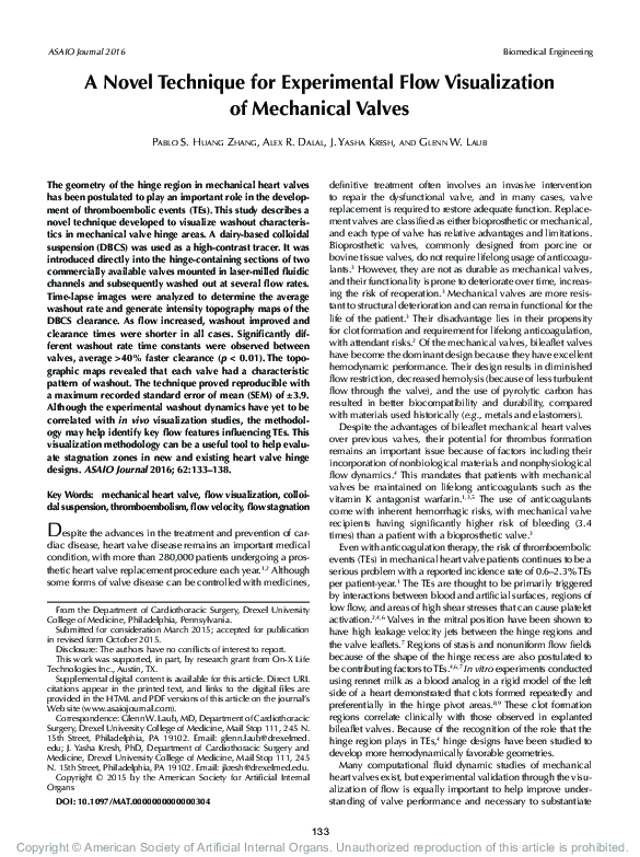(PDF) A Novel Technique for Experimental Flow Visualization of ...