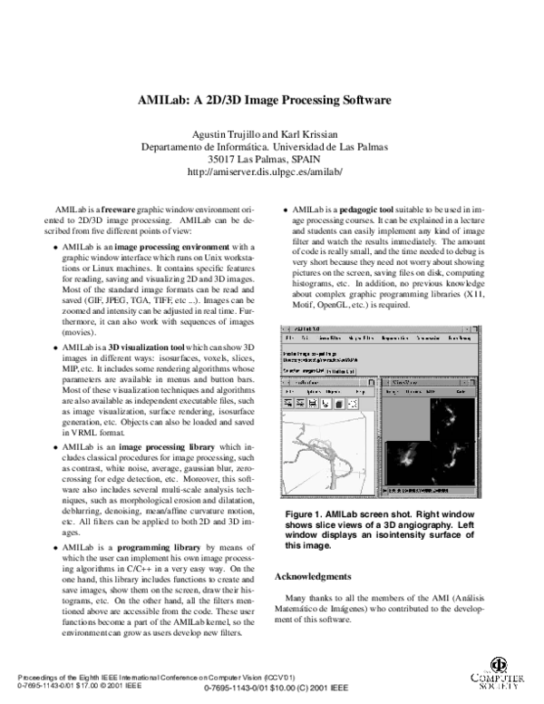 (PDF) AMILab: a 2D/3D image processing software