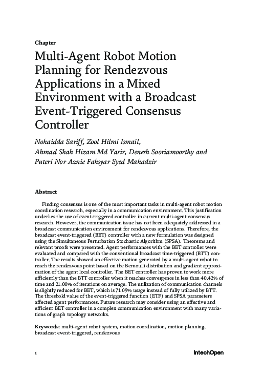 (PDF) Multi-Agent Robot Motion Planning for Rendezvous Applications in a Mixed Environment with ...