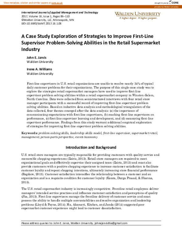 (PDF) A Case Study Exploration of Strategies to Improve First-Line ...