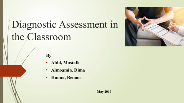 (PPT) Diagnostic Assessment in the Classroom