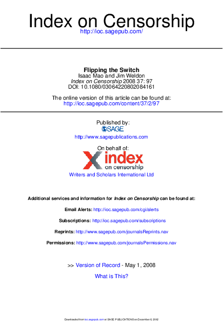 (PDF) Flipping the Switch