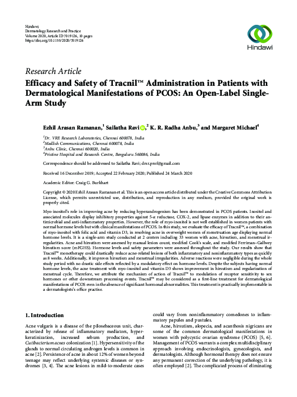 (PDF) Efficacy and Safety of Tracnil™ Administration in Patients with ...