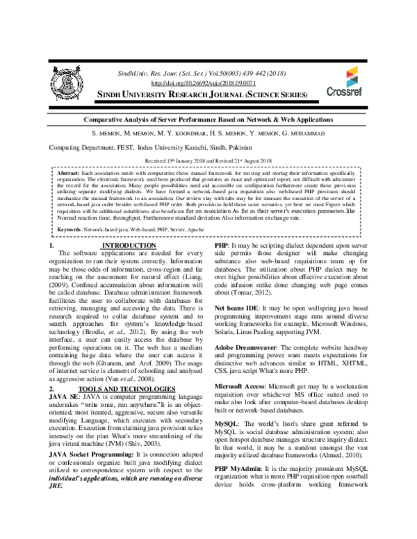 Pdf Comparative Analysis Of Server Performance Based On Network And Web Applications Sanaullah