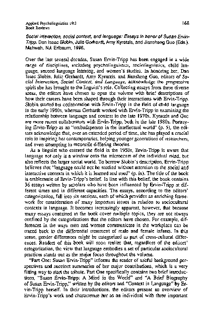 (PDF) Social interaction, social context, and language: Essays in honor ...