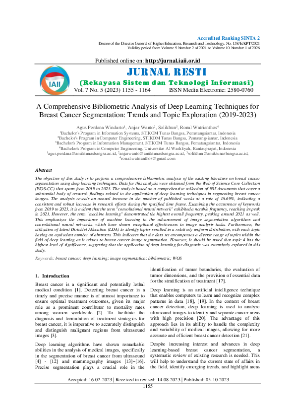 (PDF) A Comprehensive Bibliometric Analysis of Deep Learning Techniques ...