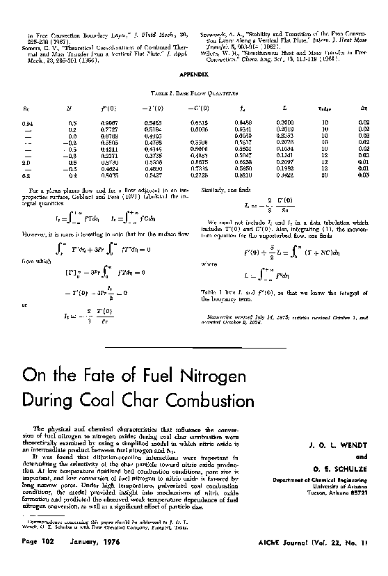 (PDF) On the fate of fuel nitrogen during coal char combustion
