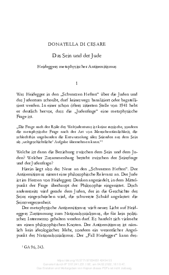 (PDF) Das Sein und der Jude