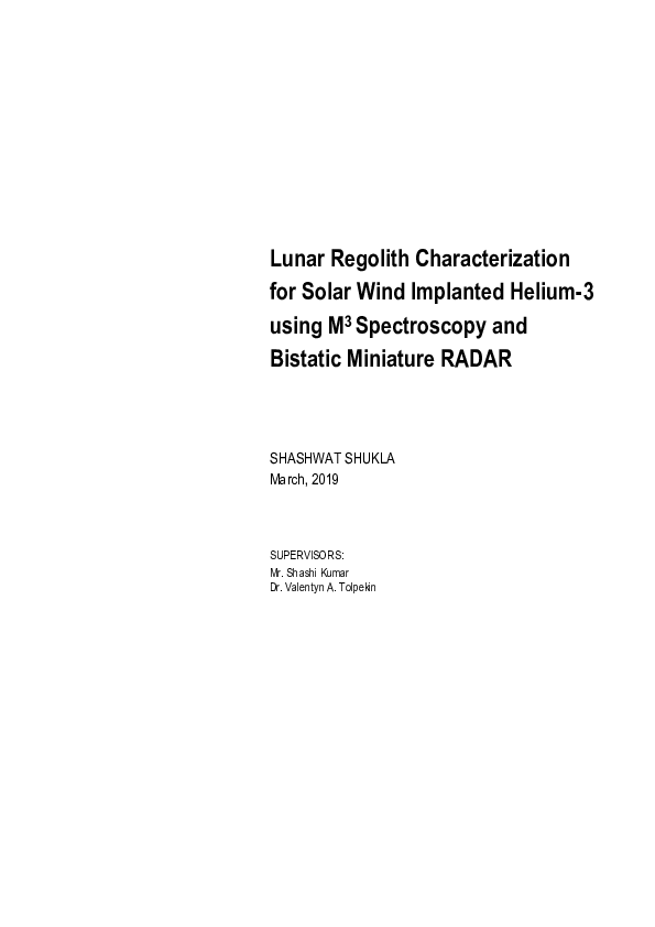 (PDF) Lunar Regolith Characterization for Solar Wind Implanted Helium-3 ...