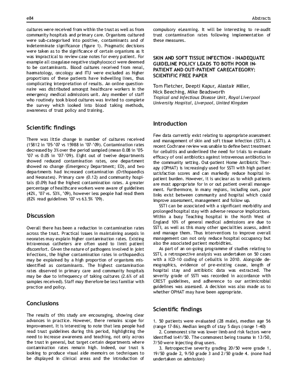 (PDF) Skin and soft tissue infection - inadequate guideline policy ...
