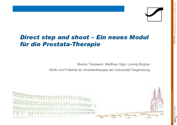 (PDF) Prostate IMRT Planning: Direct Step and Shoot - A New Module