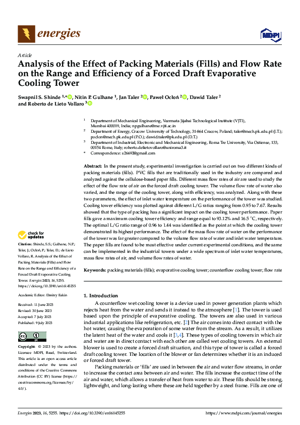 (PDF) Analysis of the Effect of Packing Materials (Fills) and Flow Rate ...