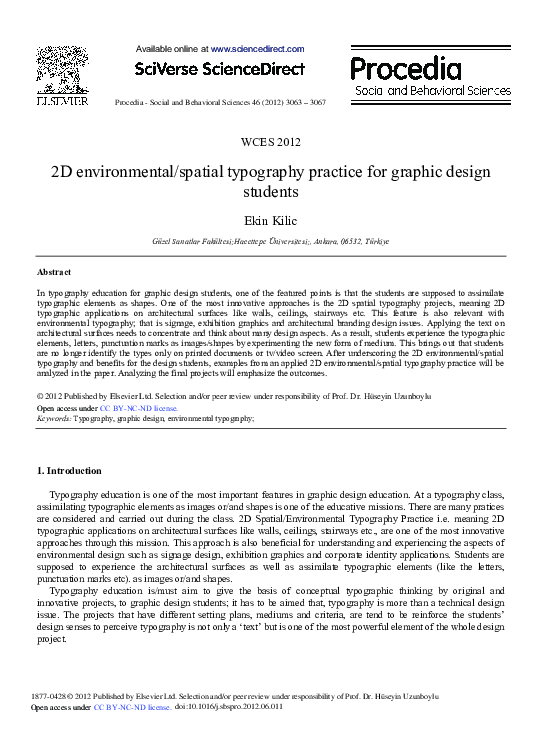 (PDF) Innovative 2D Spatial Typography in Design Education