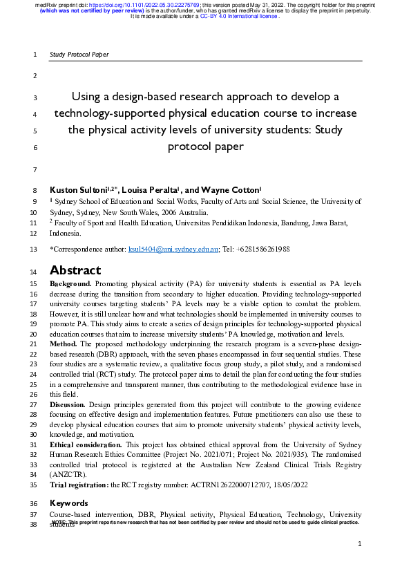 (PDF) Using a design-based research approach to develop a technology ...