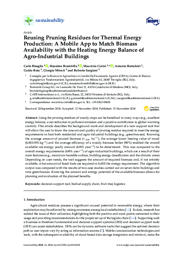 (PDF) Reusing Pruning Residues for Thermal Energy Production: A Mobile App to Match Biomass ...