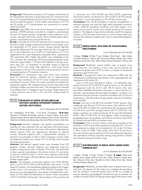 (PDF) P3.036 Genital Warts: Data from the Italian General Practitioners ...