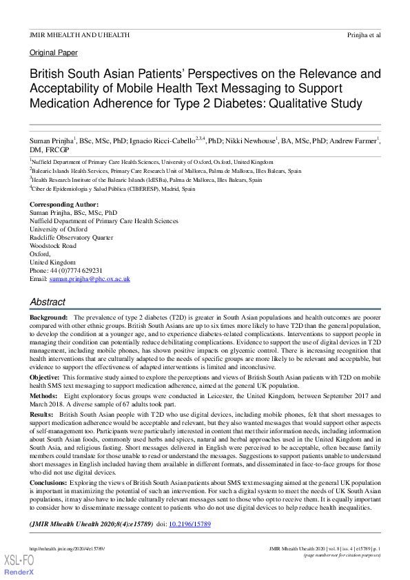 (PDF) British South Asian patients’ perspectives on a digital health ...
