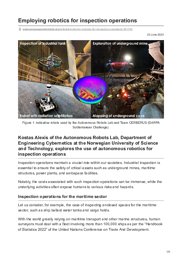 (PDF) Employing robotics for inspection operations