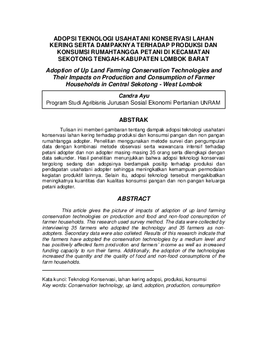 (PDF) 3. Adopsi Teknologi Usahatani Konservasi Lahan Kering Serta ...