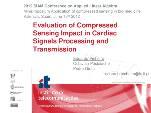 (PDF) Evaluation of Compressed Sensing Impact in Cardiac Signals ...