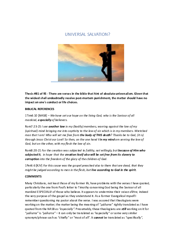 (PDF) UNIVERSAL SALVATION?