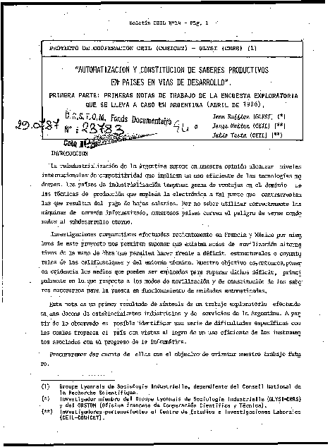 (PDF) Automatizacion y constitucion de saberes productivos en paises en vias de desarollo ...