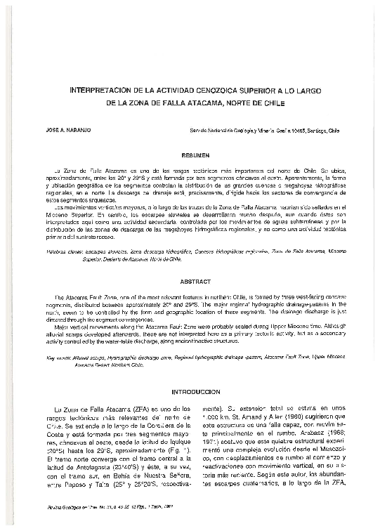 (PDF) Interpretacion de la actividad cenozoica superior a lo largo de ...