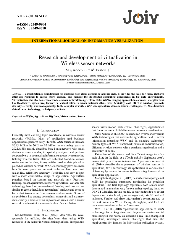 Pdf Virtualization In Wireless Sensor Networks For Agriculture