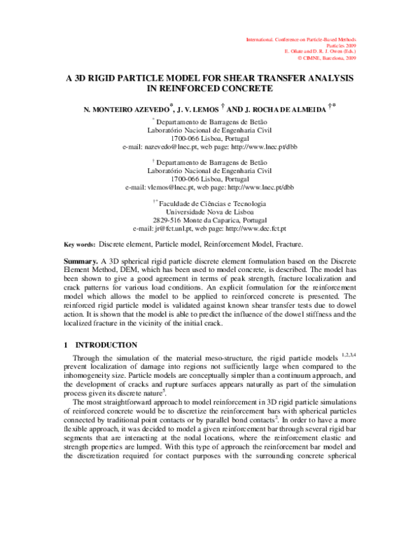 (PDF) A 3D Rigid Particle Model for Shear Transfer Analysis in ...