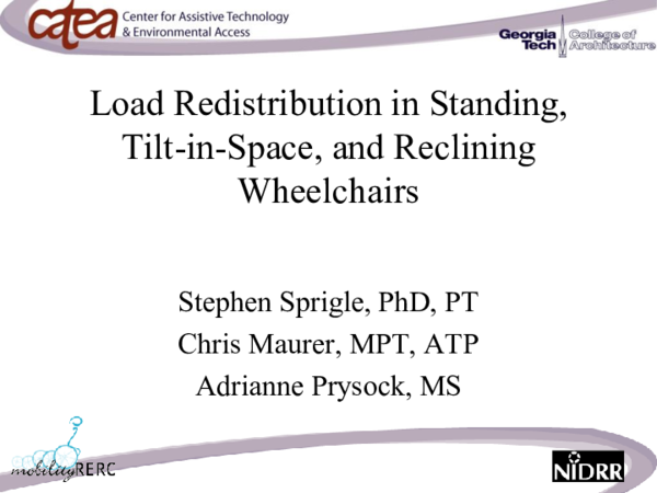 (PDF) Load Redistribution in Standing, Tilt-in-Space, and Reclining ...