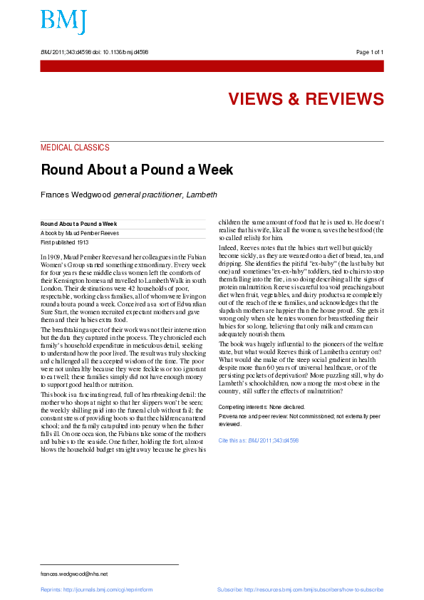 (PDF) Round About a Pound a Week