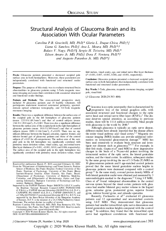 (PDF) Structural Analysis of Glaucoma Brain and its Association With ...