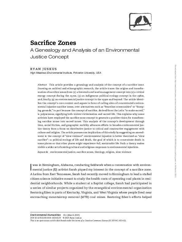 (PDF) Sacrifice Zones
