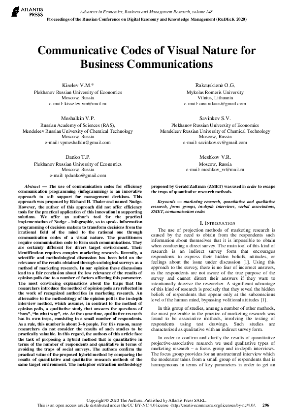 (PDF) Communicative Codes of Visual Nature for Business Communications ...