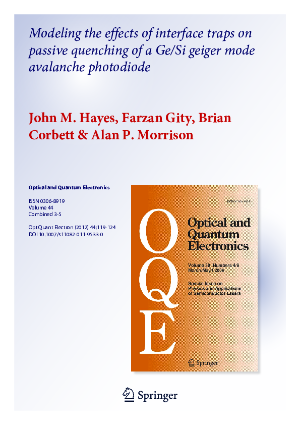 (PDF) Modeling the effects of interface traps on passive quenching of a ...