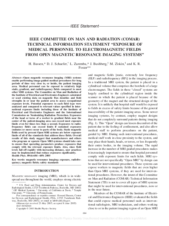 (PDF) IEEE Committee on Man And Radiation—COMAR Technical Information ...