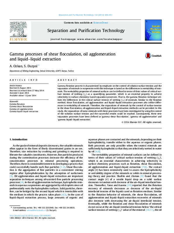 (PDF) Gamma processes of shear flocculation, oil agglomeration and ...