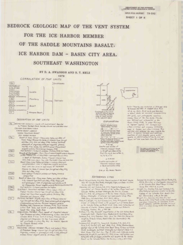 (PDF) Bedrock geologic map of the vent system for the Ice Harbor Member ...