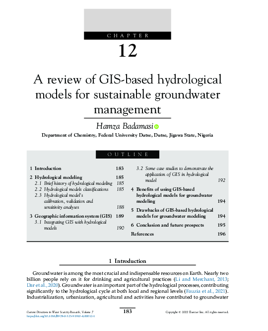 (PDF) A review of GIS-based hydrological models for sustainable ...