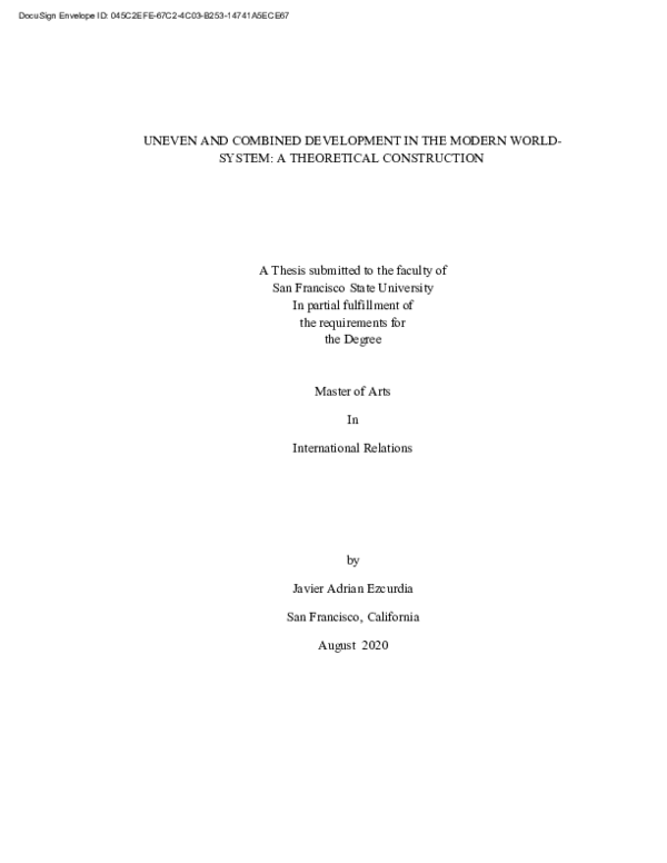 (PDF) Uneven and Combined Development in the Modern World-System: A ...
