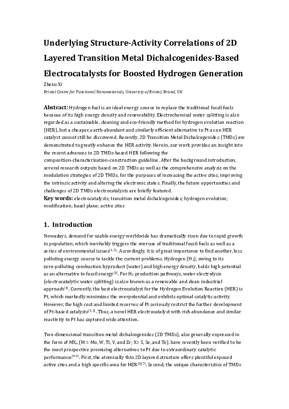 (PDF) Recent Advances in Modulation Approaches of 2D Layered Transition ...