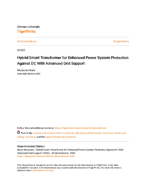 (PDF) Hybrid Smart Transformer for Enhanced Power System Protection ...