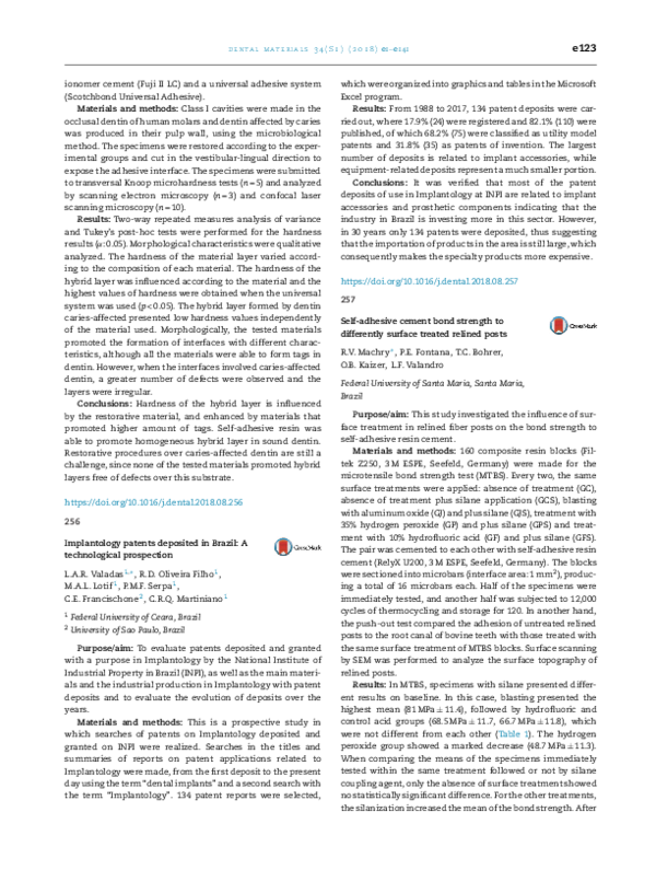 (PDF) Self-adhesive cement bond strength to differently surface treated ...