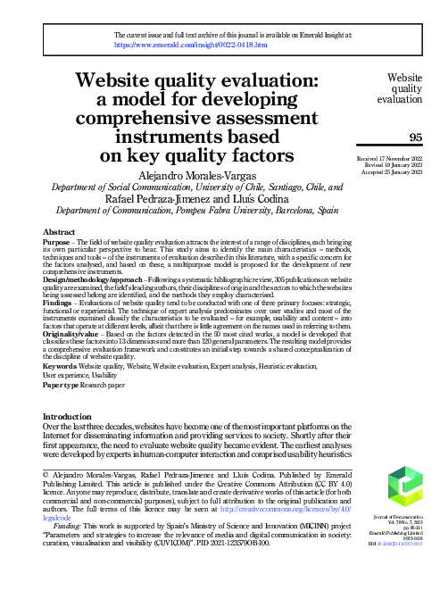 (PDF) Website quality evaluation: a model for developing comprehensive ...